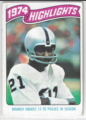 1975 Topps #454 Cliff Branch RC Oakland Raiders HL Colorado HOF | eBay
