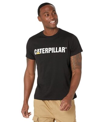 Caterpillar Logo Graphic T-Shirt 2510410-USA Pitch Black Trademark Men ...