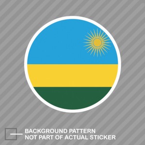 Round Rwandan Flag Sticker Decal Vinyl Rwanda RWA RW | eBay