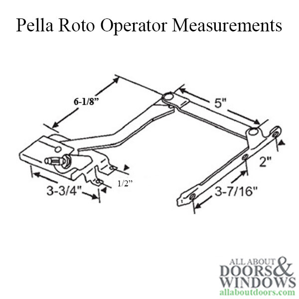 Pella Window Operator For Casement Windows From 1967 to 1993 Right Hand ...