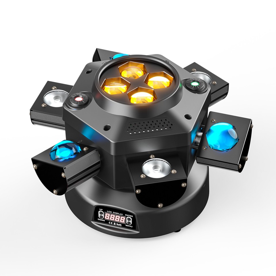 6 Arms Bee Eye Zoom Moving Head Light Beam DMX Stage Lighting for DJ ...