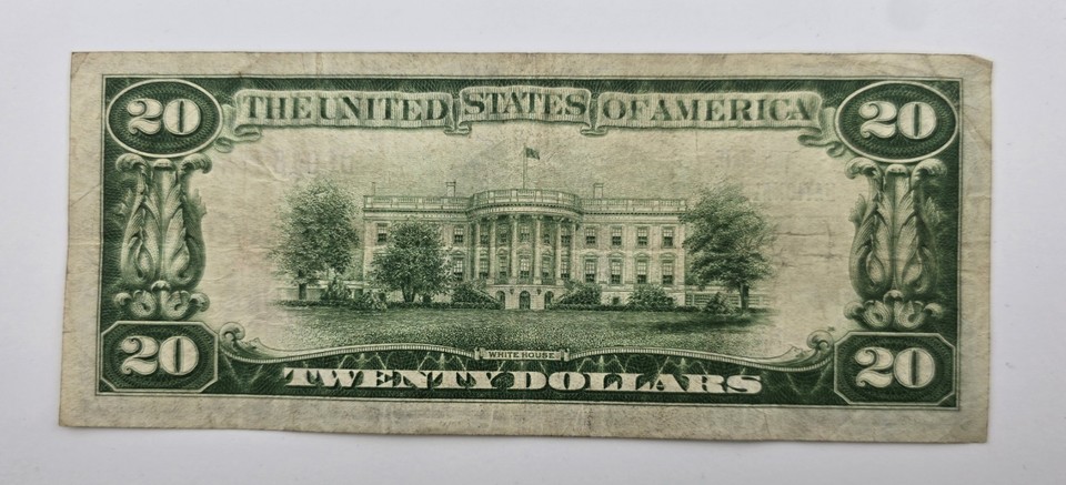 Rare 1929 $20 National Currency Banknote Taxarkana Arkansas US Paper ...