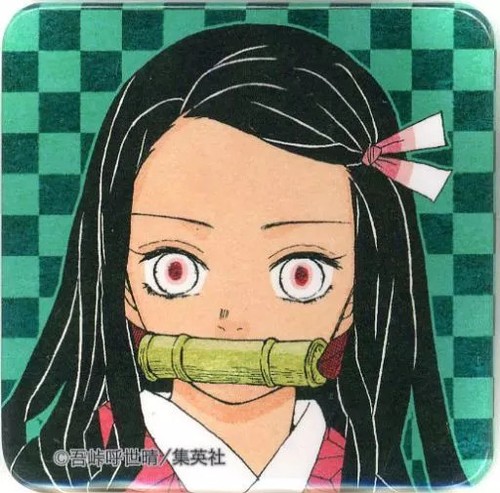 Demon Slayer Kamado Nezuko Square Can Badge Collection Another Color ...