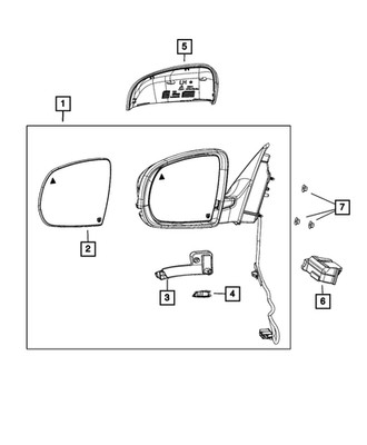 Genuine Mopar Outside Rear-View Mirror Right 68325340AA | eBay