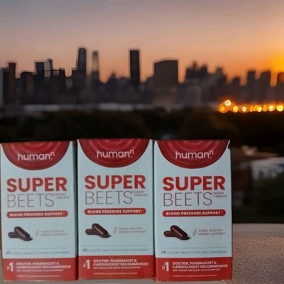 3 HUMANN SUPER BEETS BLOOD PRESSURE HEART SUPPORT SUPPLEMENT 60 X2 180 ...