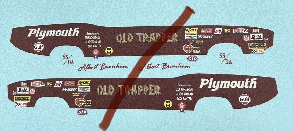 Decals - “Old Trapper” Hemi ‘Cuda Super Stock. New Edition | eBay