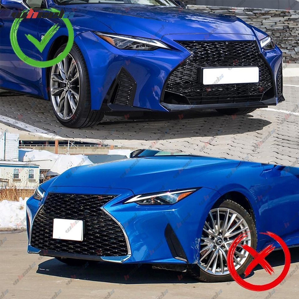 F-Sport V Style Front Bumper Lip Splitter For 2021-2025 Lexus IS350 ...