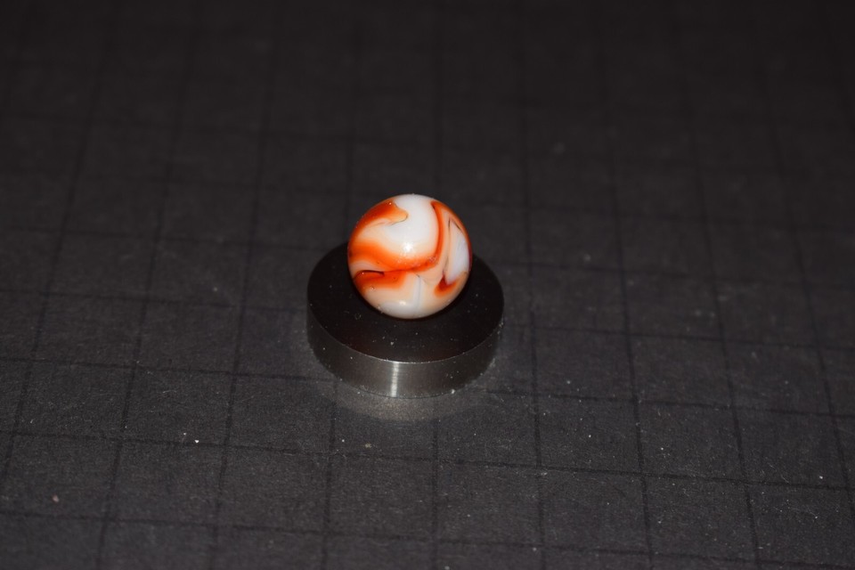 💥Vintage Heaton🧨 Firecracker🧨Opaque Toy Marble Size .609"=39/64"=16mm 💥 ...