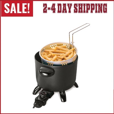 Electric Deep Fryer Dual Daddy Cooker Home Kitchen Countertop Fries ...