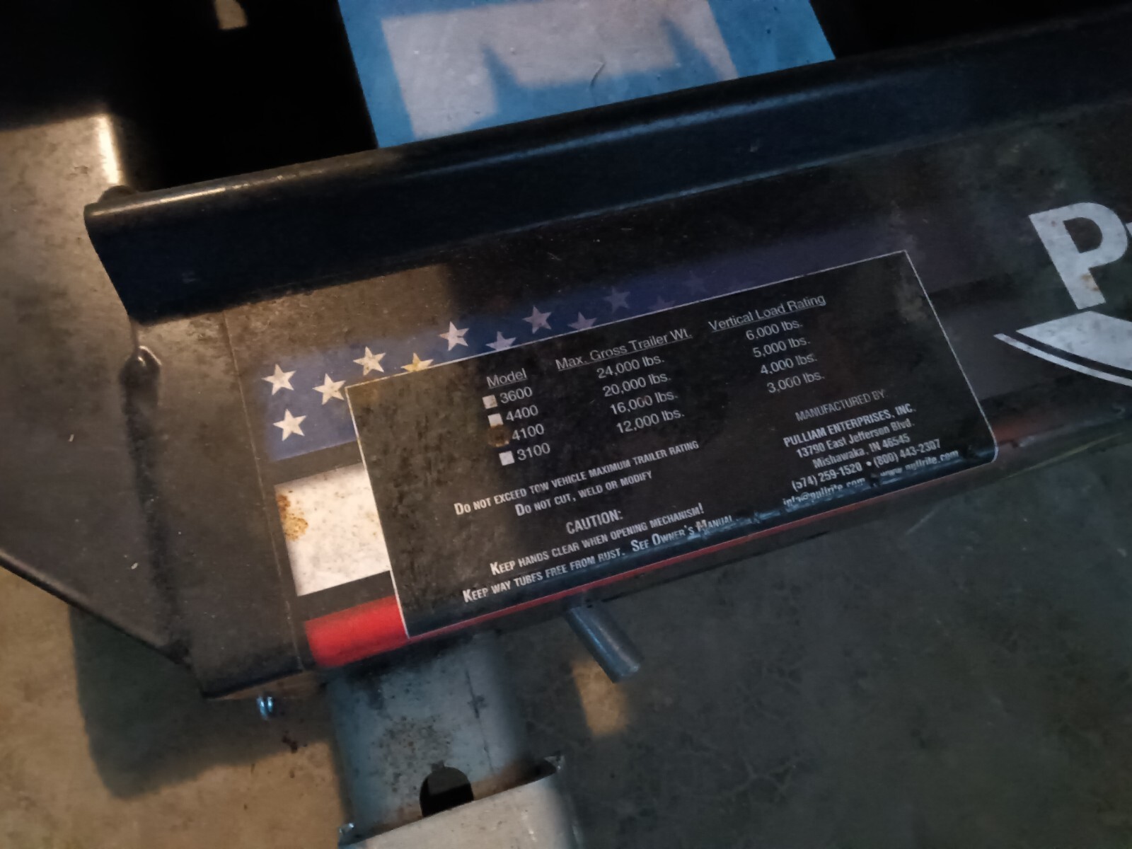 PullRite 4100 SuperGlide Fifth Wheel Trailer Hitch 16000 lb Weight ...