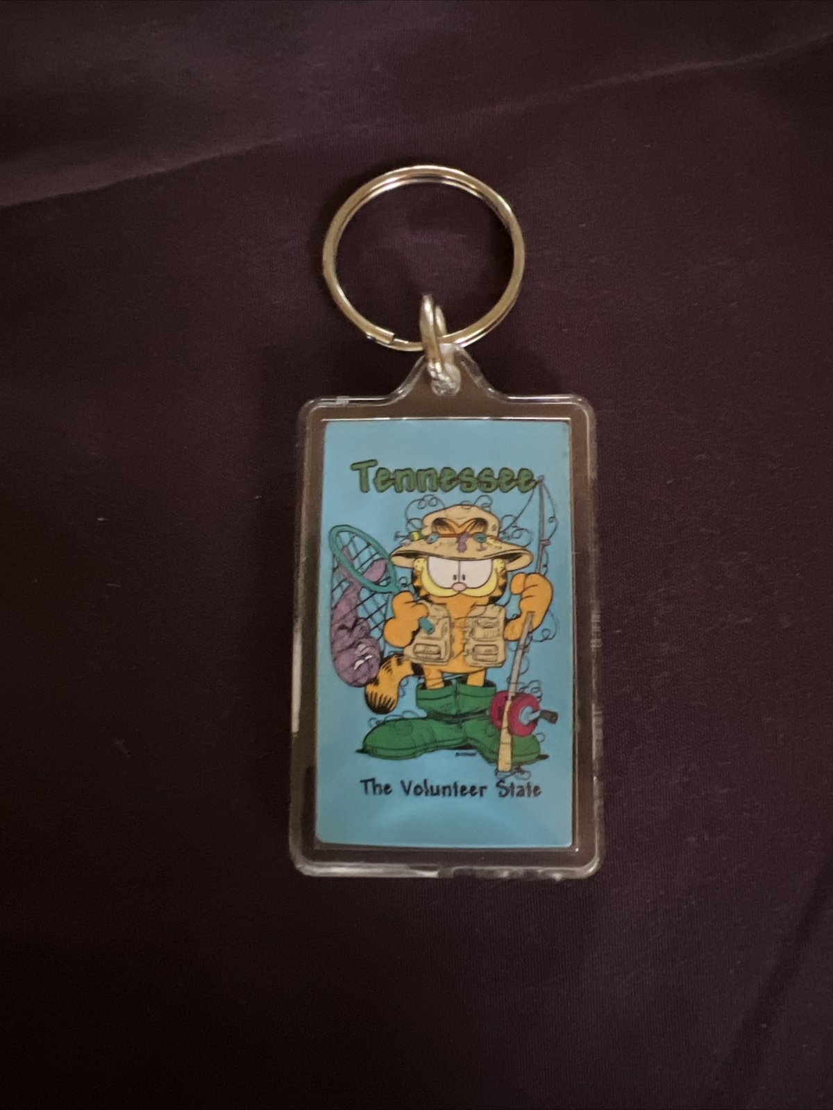 Garfield Key Chain Acrylic Two-Sided Tennessee The Volunteer State ...