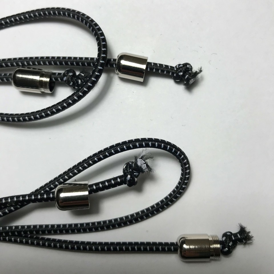 2 Pair Easy No Tie Tieless Elastic Lock Laces Shoe Laces Strings for ...