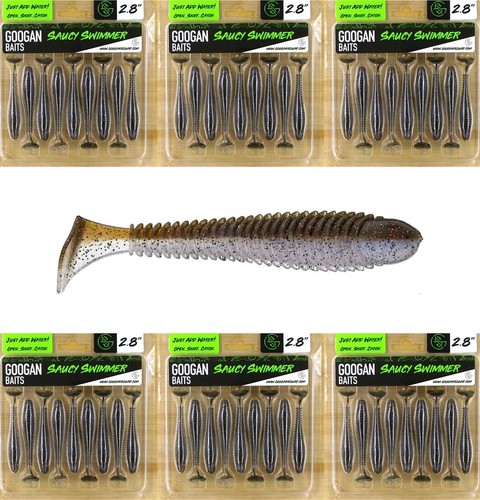 (6) Packs Of 9 Googan Saucy Swimmer 2.8" Swimbaits Goby #91GB Brand New ...