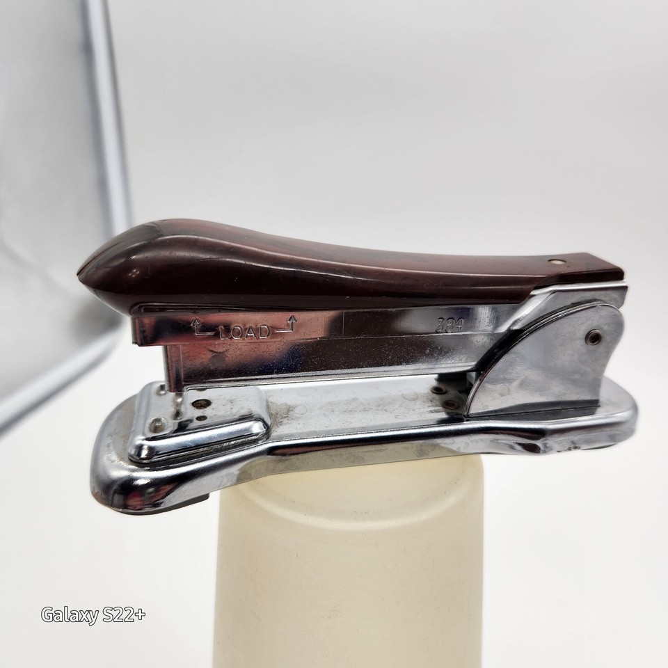 Vintage STAPLER ACE CADET Model 302 Lift top Made in USA CHROME 1960's ...