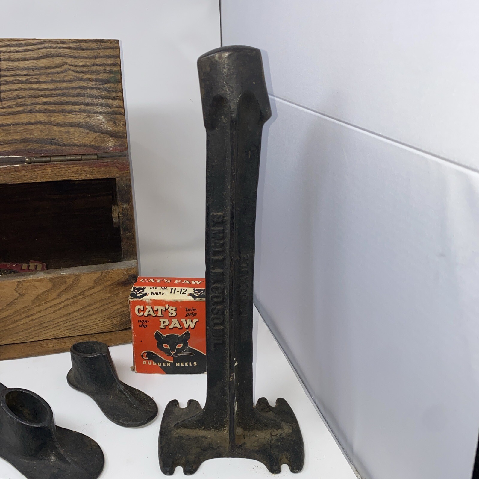 Vintage Cobbler Set: Nails, Tools, Stand, Box, Plates, Tacks, Heels. | eBay