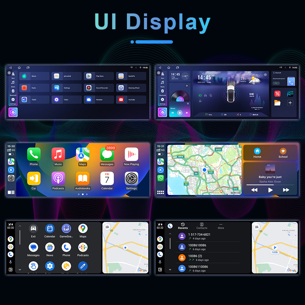 Android Car Stereo GPS 12.3'' Screen Carplay 8G+128G For Ford Explorer ...