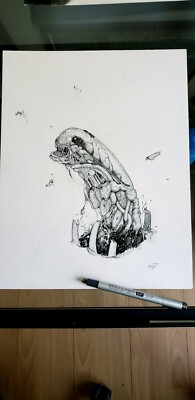 Alien Chestburster Drawing - Original Ink Drawing | eBay