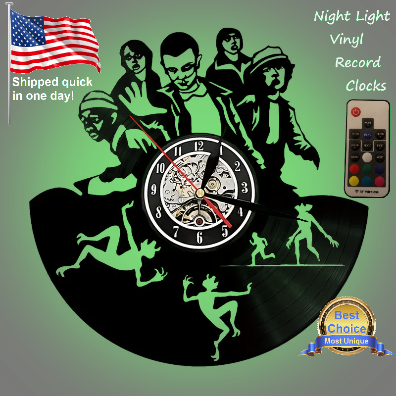 Stranger Things vinyl record wall clock w/wo LED back light lamp DVD t ...