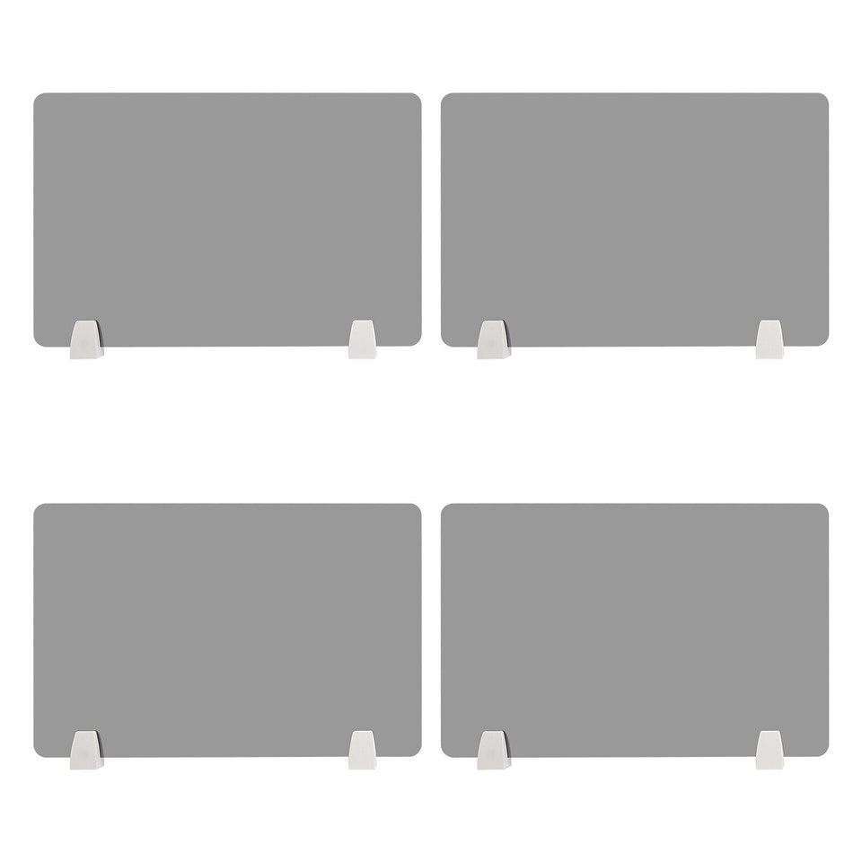 Acrylic Desk Divider Set - 4 Privacy Partitions for Office & Study ...