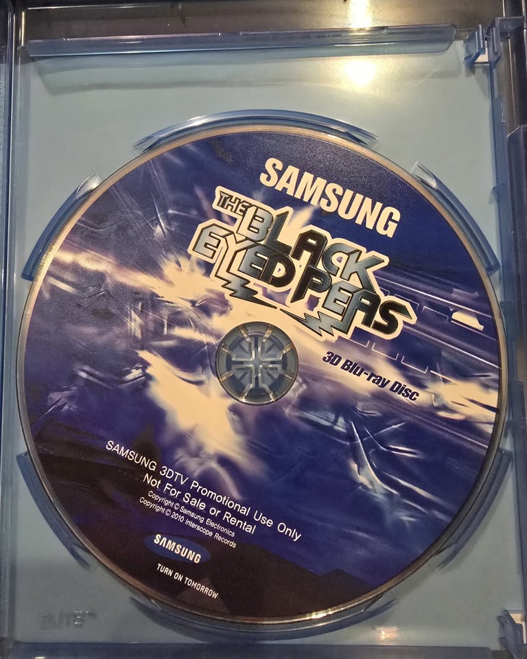Black Eyed Peas 3d Blu-ray (Region ABC) Samsung Demo Disc, RARE | eBay UK