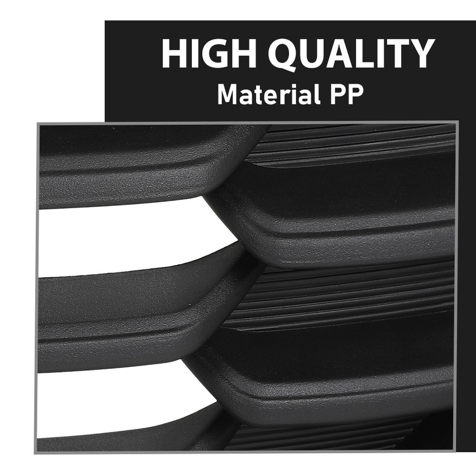 Fit For 20-23 Kia Seltos Front Bumper Upper Grille Grill Black+Chrome ...