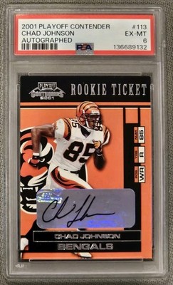 CHAD JOHNSON 2001 PLAYOFF CONTENDERS AUTO ROOKIE CARD #113 PSA 6 | eBay
