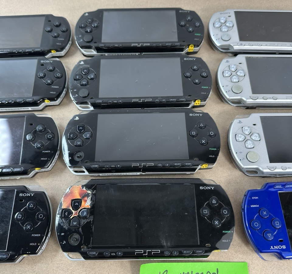 HUGE Lot of 12 Sony PSP Consoles | PSP-1000, 2000, 3000 - For Parts ...