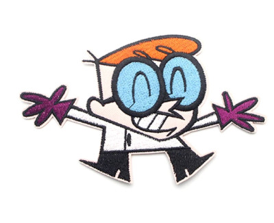 Dexter Laboratory DEXTER 5.5" Wide x 3" Tall Iron On Embroidered Patch ...