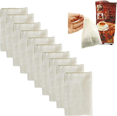 10 Pack Cotton Cheesecloth Bags Straining,Reusable Cold Brew Coffee ...