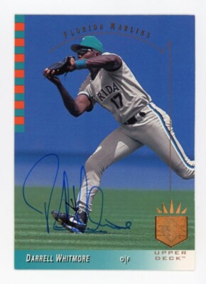SIGNED BASEBALL CARD AUTO FLORIDA MARLINS DARRELL WHITMORE UPPER DECK ...