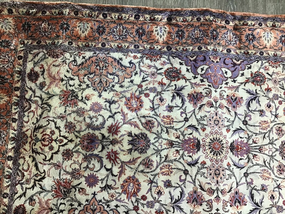 100% Silk Hand-knotted Rug Allover Design 3' X 5’ | eBay
