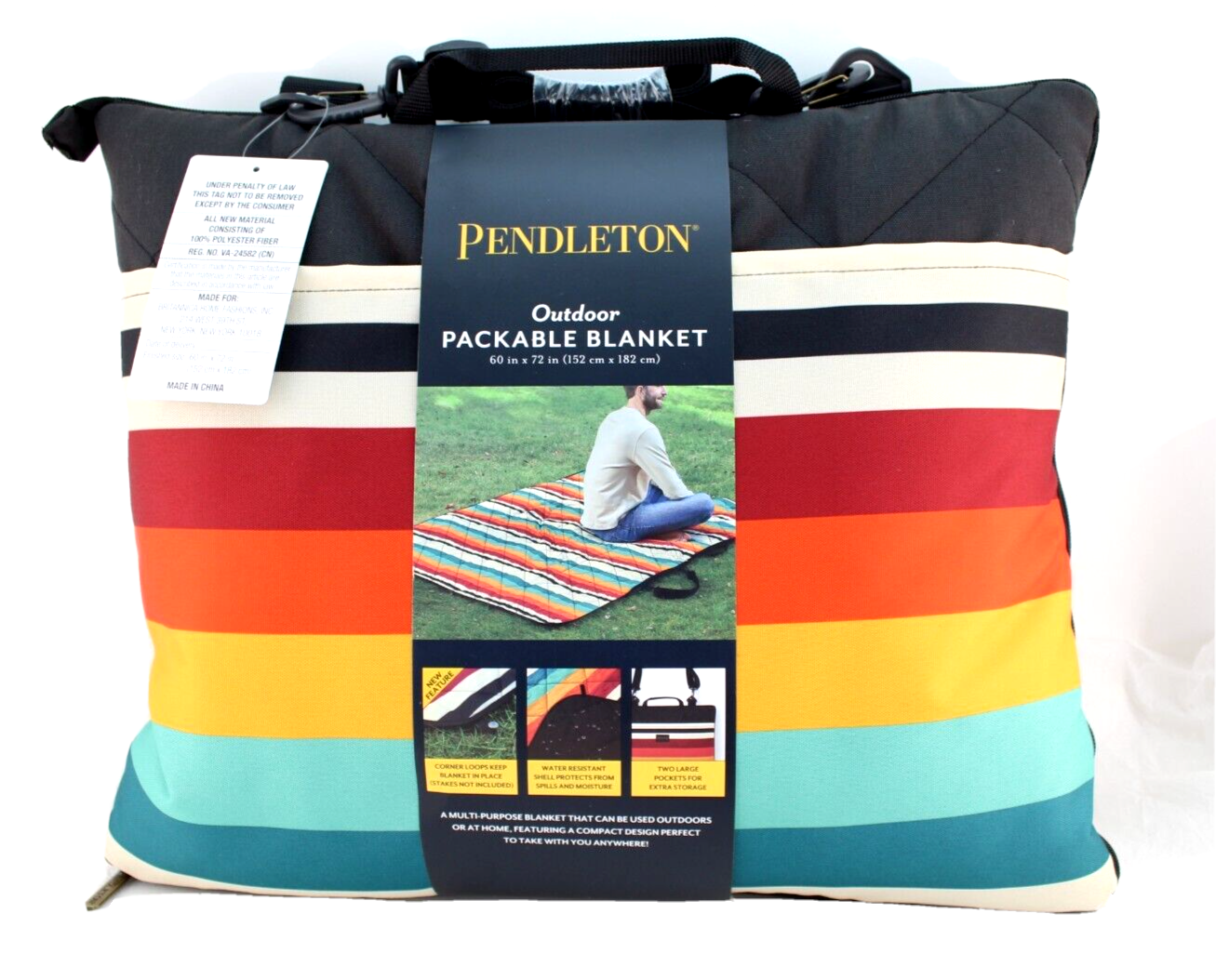 New PENDLETON Mount Foraker Outdoor Packable Blanket 60"x72" Multi Reversible | eBay