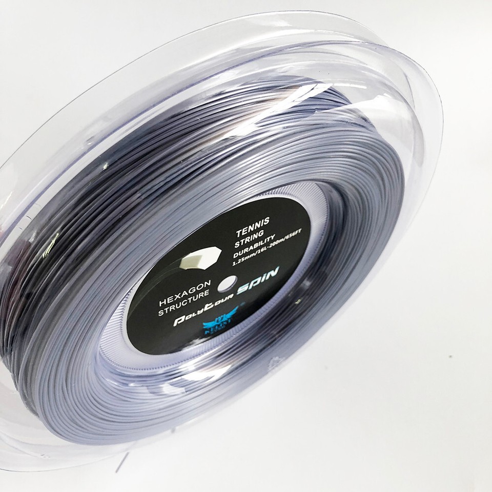 Hexagon Polyester Tennis Racket String Reel Gray Color | eBay