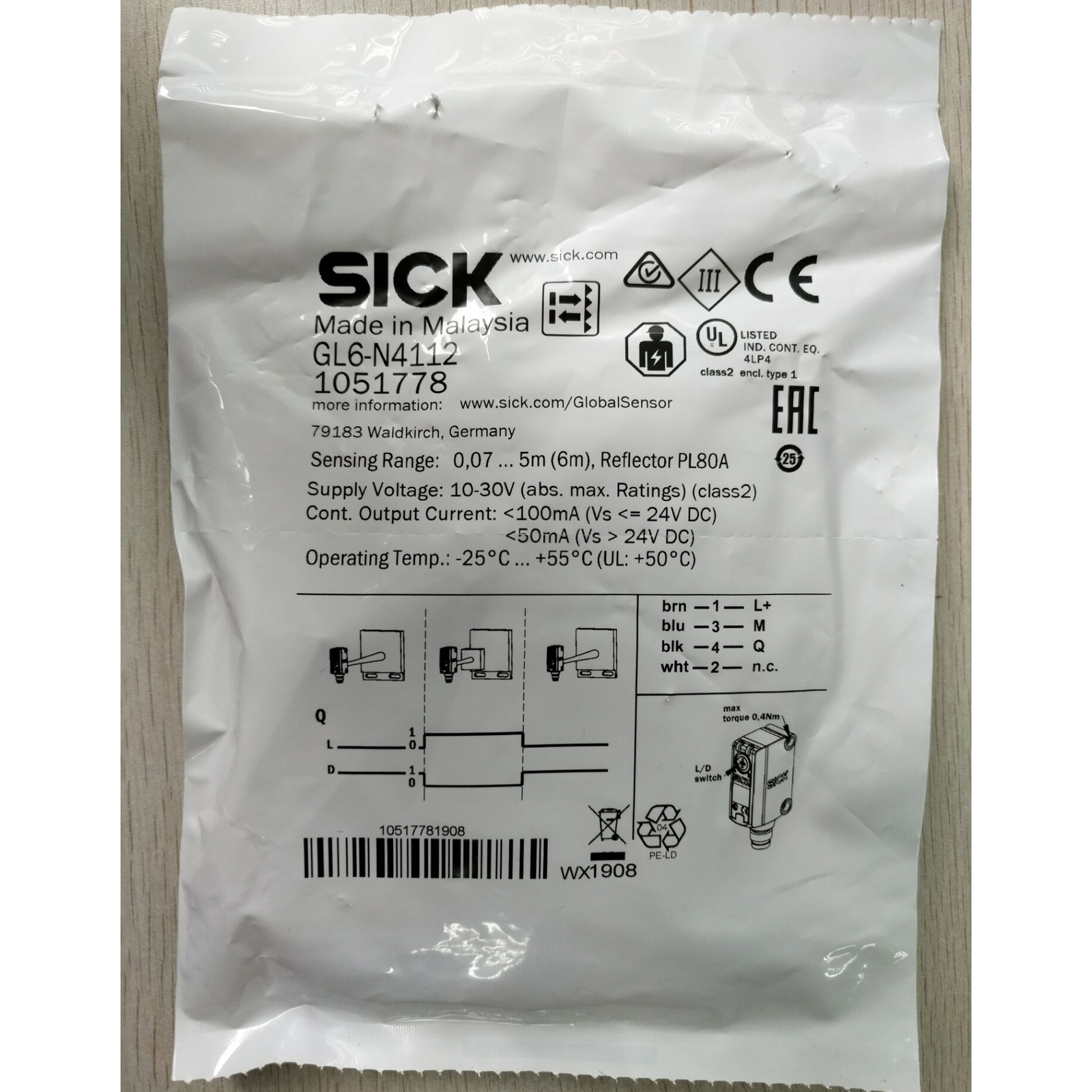 One new Sick Photoelectric switch sensor GL6-N4112 Free shipping | eBay