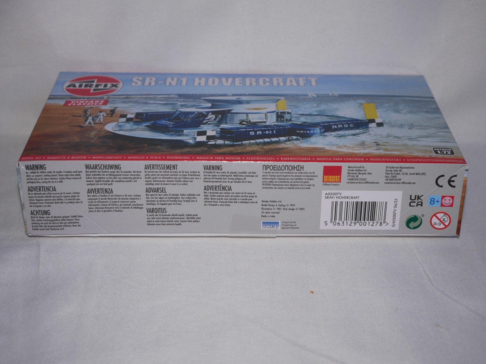 Airfix Vintage Classics 1:72 SR-N1 Hovercraft Model Kit Skill Level 1 ...