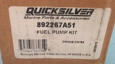 NEW QUICKSILVER 892267A51 FUEL PUMP KIT MERCURY Mariner OUTBOARD 30 ...