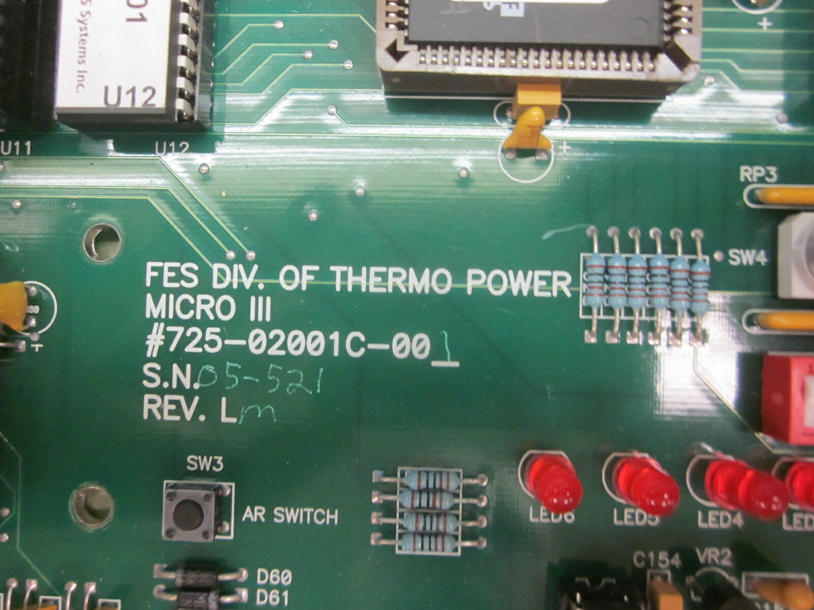 For Parts/Not Working, FES Micro III 725-02001C-00 Board, Stock in USA ...