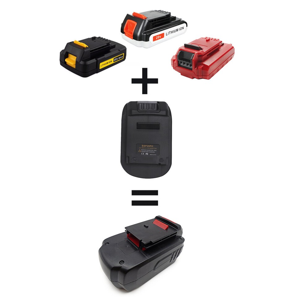 Battery Adapter For Porter Cable 20V Li-ion Battery to for Porter Cable ...