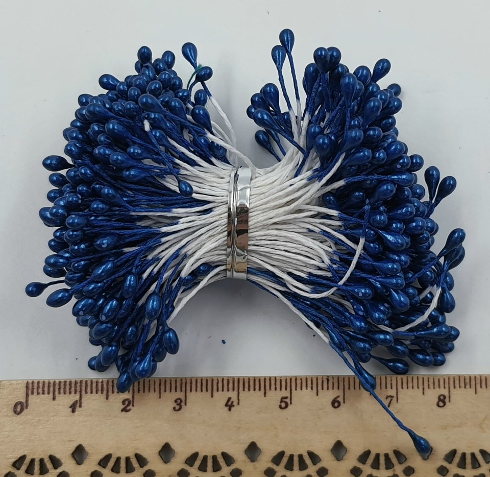 290 Double Heads Artificial Pearl Flower Stamens 3mm Craft Wedding Cake ...