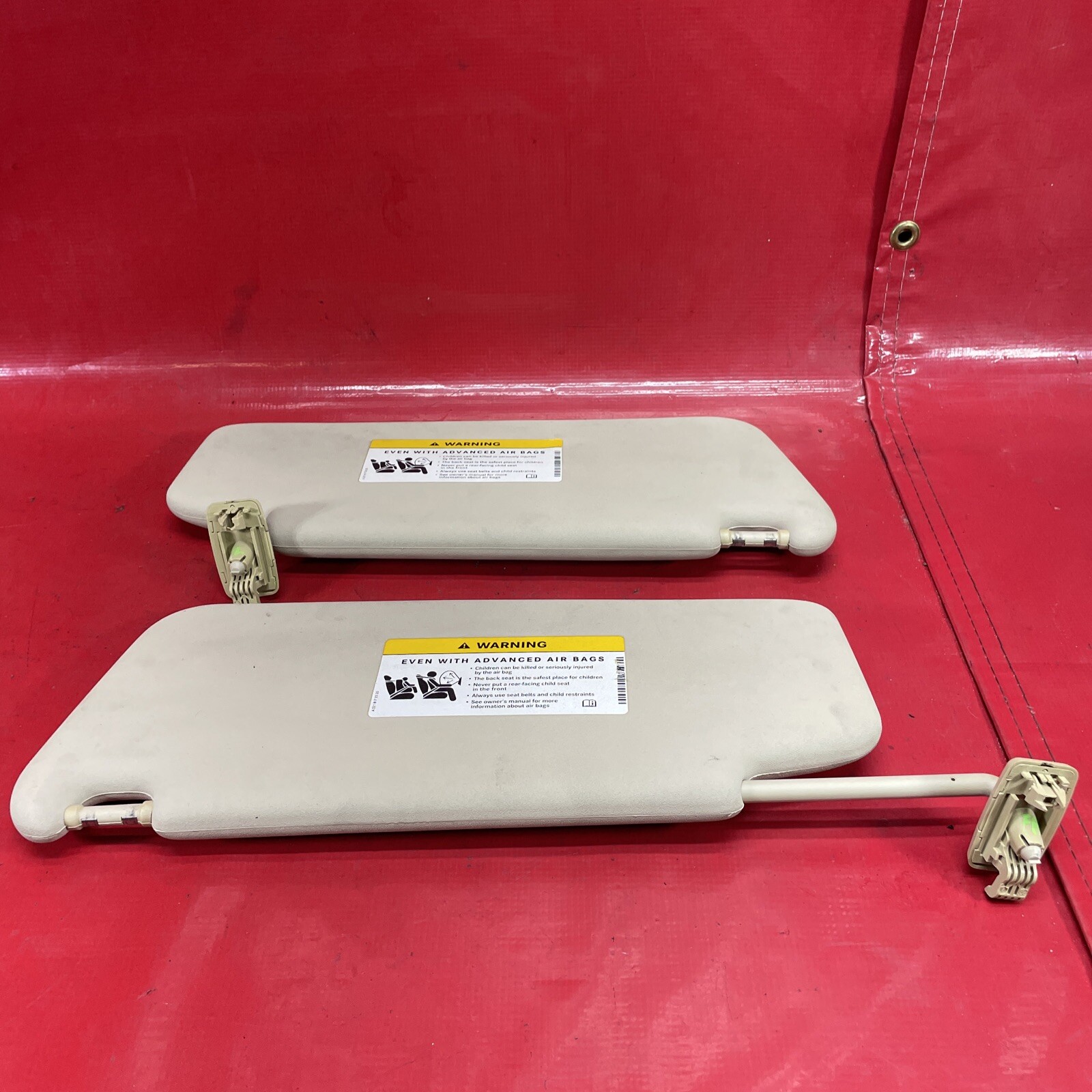 2011 Mercedes W204 C300 Set Left Right Side Sunvisor Sun Visor TAN OEM ...