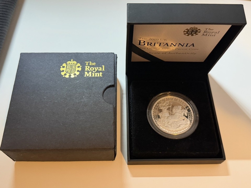 2009 £2 Silver Britannia 1oz Proof Coin in Original Royal Mint Box ...