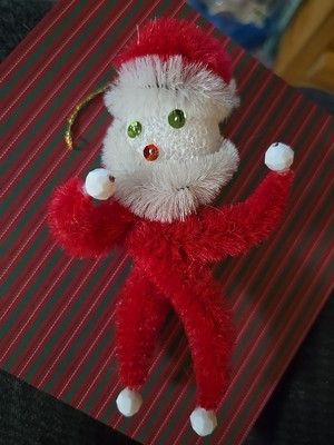 vintage chenille pipe cleaner santa | eBay