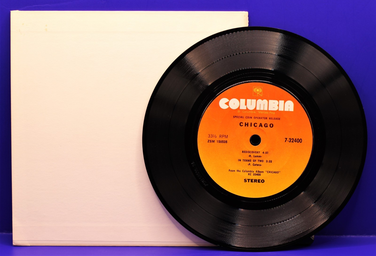 CHICAGO VI Special Coin Operator Release 33 & 1/3 RPM COLUMBIA 32400 NM ...