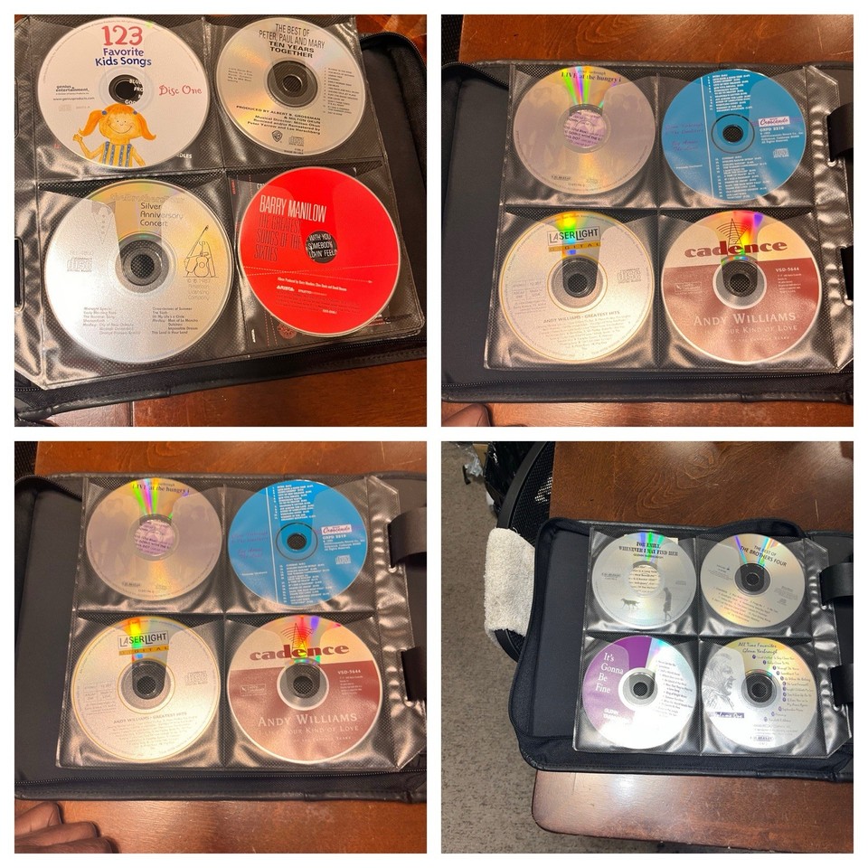 Lot of 83 Assorted Oldies Random Music CDs in Storage Folder Clear Slip ...