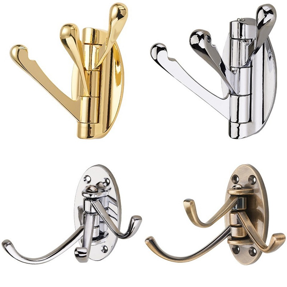 Rotating Coat Hook Bathroom Door Hanger Swivel Hooks Swing Arm Folding ...