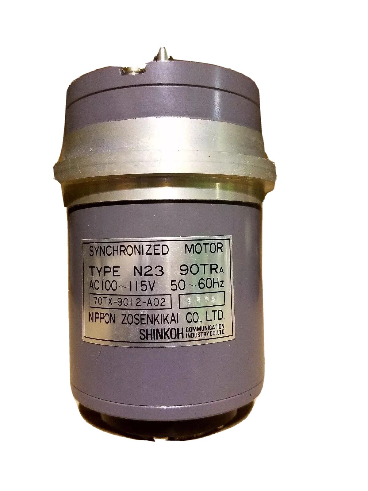 NIPPON ZOSEN KIKAI (SHINKOH) Synchro Motor N2390TRA 70TX-9012-A02 - New ...