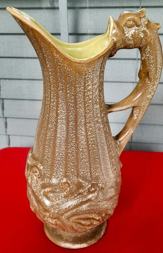 Vintage 1930’s Red Wing Pottery Ewer/Pitcher 220 w/ Face & Dragon ...