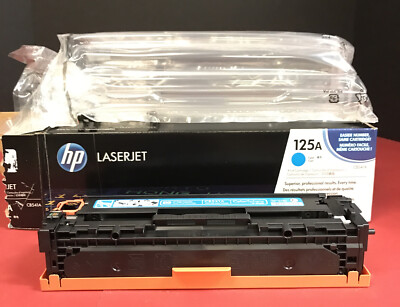 GENUINE HP LASERJET 125A CB541A CYAN TONER CARTRIDGE NEW | eBay