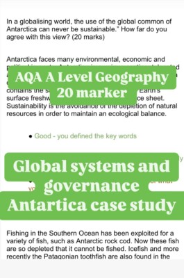 AQA A Level Geography 20 Marker Answer Global Systems And Governance ...