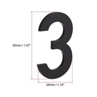 3D Self Adhesive House Number 50mm/1.97" Acrylic Address Sign Black ...
